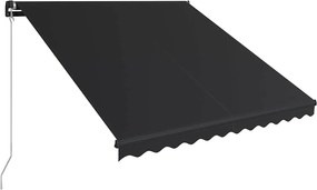 Ručně zatahovací markýza s LED světlem 350 x 250 cm antracitová 3051244