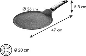 TESCOMA Pánev na palačinky i-PREMIUM Stone ø 26 cm