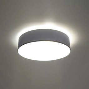 Stropní svítidlo Arena, 1x šedé plastové stínítko, (bílý plast), (fi 45 cm)