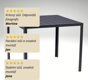 Vikio Venkovní malý zahradní set 90x90 pro 4 osoby DK301 antracit