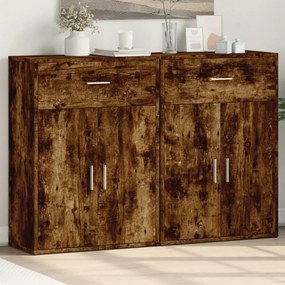 Příborníky 2 ks kouřový dub 60 x 30 x 84 cm kompozitní dřevo 3276599