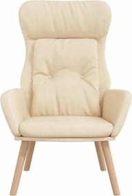 Relaxační křeslo krémové textil 341292