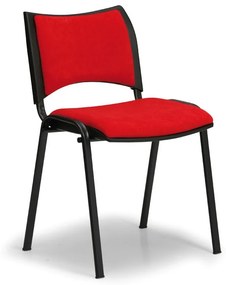 Konferenční židle SMART - černé nohy, červená