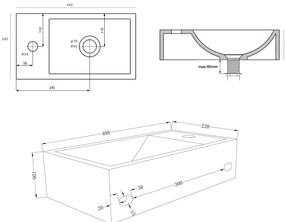 Sapho Koupelnový set LATUS X 40 dub stříbrný KSET-077