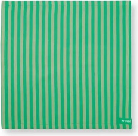 Pip Studio Stripes Green set 4ks látkových ubrousků 40x40cm, zelený (Látkové ubrousky)