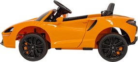 Ramiz Elektrické autíčko McLaren Artura pro děti oranžové + pohon 4x4 + dálkové ovládání + plynulý start + EVA kola + audio LED