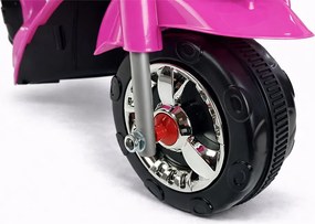 LEAN CARS Elektrická motorka pro děti HC8051 růžová se světly a zvuky
