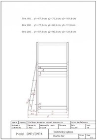 Adeko Patrová postel domeček Mila DMP Velikost postele: 160x80 cm Barva: dekor přírodní dřevo přírodní