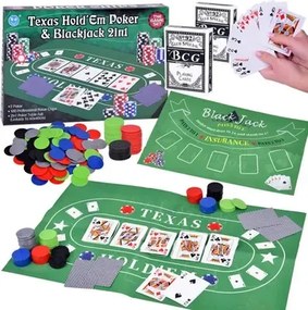JOKOMISIADA Sada 2v1 Poker  Blackjack / Karetní hra / Pro děti / 2 bal