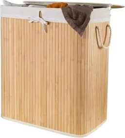 Compactor Bamboo XXL 105 L - 2dílný / Bambusový koš na prádlo s víkem