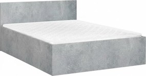 Postel SOFIA 120 x 200 cm, beton Matrace: Bez matrace, Rošt: S laťkovým roštem