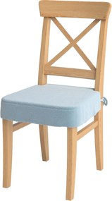 Sedák na židli IKEA Ingolf barva modrá látka pletený vzor