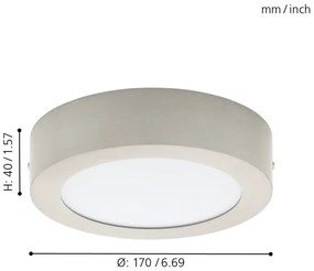 Eglo 94523 - LED Stropní svítidlo FUEVA 1 LED/10,9W/230V