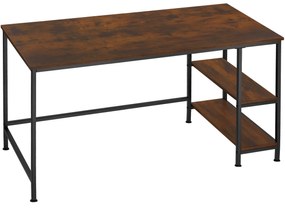 tectake 404423 počítačový stůl canton 120x60x75,5cm - industriální dřevo tmavé, rustikální