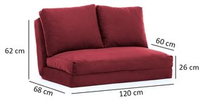 Atelier del Sofa 2-místná pohovka Taida - Maroon, Kaštanová