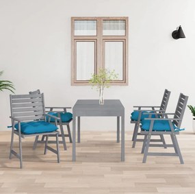 vidaXL Zahradní jídelní židle s poduškami 4 ks masivní akáciové dřevo [3078423] Barva: antracitová