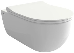 BOCCHI V-Tondo - WC závěsné 545x360 mm, Rimless + slim sedátko, Soft Close - SET, bílá lesklá