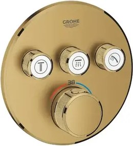 Grohe - Termostatická sprchová podomítková baterie, 3 ventily, kartáčo
