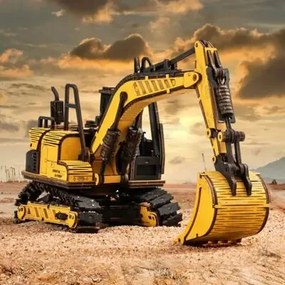 RoboTime dřevěné 3D puzzle Bagr / od 8 let / 395 dílků / Obtížnost: st