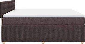 Box spring postel s matrací tmavě hnědá 180x200 cm textil 3287552