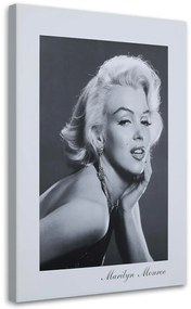 Obraz na plátně Marilyn Monroe černobílá - 70x100 cm