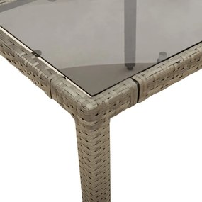3dílný bistro set s poduškami šedý polyratan 3276735