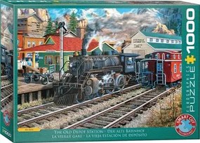 EUROGRAPHICS Puzzle Stará vlaková stanice / 1000 dílků / 68 x 48 cm