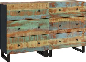 Příborníky 2 ks 60 x 33 x 75 cm masivní recyklované dřevo 3143637