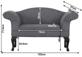 max-i Fabricio Pohovka šedá / černá