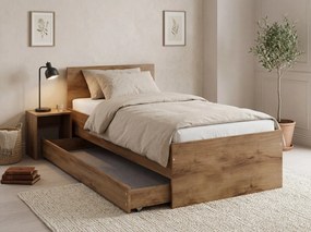 Postel ELISA 90 x 200 cm, dub artisan Matrace: Matrace Coco Maxi 20 cm, Rošt: Bez roštu