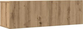 Sada 3 kusů nástěnné TV skříňka dub artisan kompozitní dřevo 3329206
