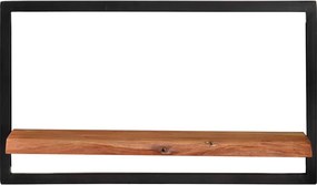 Nástěnné police 2 ks 60 x 25 x 35 cm masivní akácie a ocel 338459