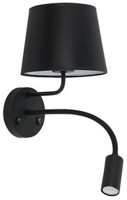 Toolight Toolight, nástěnné svítidlo LED 3W+1xE27 APP1610-2W, černá, OSW-01593