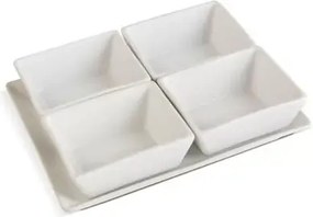 Lamart Dine Sada Servírovací misky 4ks bílá / 20 x 15cm / porcelán