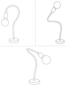 creative cables Flexibilní stolní lampička Flex Barva: Matný chrom