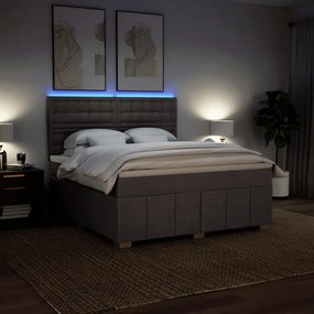 Box spring postel s matrací taupe 180x200 cm textil 3294065