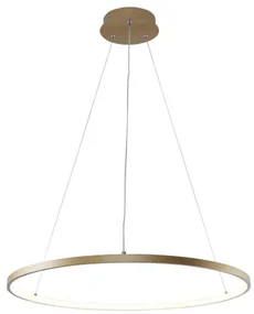Zlaté závěsné LED svítidlo prstenec BRENO 60 cm