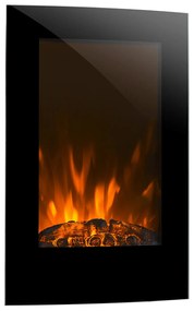 Klarstein Lausanne Vertical, elektrický krb, 2000 W, týdenní časovač, dálkové ovládání, černý