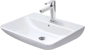 Duravit ME by Starck - Umyvadlo 65x49 cm, s přepadem, otvor pro baterii, DuraShield, matná bílá 233565AC00