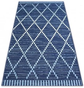 Kusový koberec Sisal COLOR 47268/309 modrý geometrický vzor Rozměr: 160x230 cm