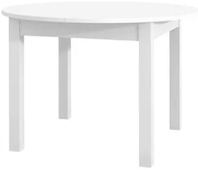 Kulatý stůl LUNI 110 - 160 cm bílý