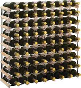 vidaXL Stojan na víno na 72 lahví masivní borové dřevo [340894] Barva: Béžová