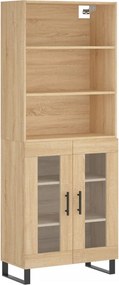 Skříň highboard dub sonoma 69,5 x 34 x 180 cm kompozitní dřevo 3189344