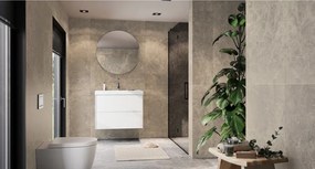 Bílá matná závěsná skříňka pod umyvadlo 81x65 cm Bodera – Germania