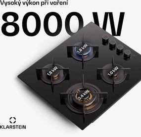 Klarstein Goldflame 4, plynová varná deska, 4 hořáky