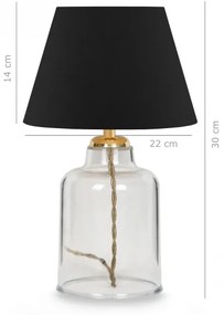 Stolní lampa AYD 1xE27/40W/230V černá/čirá