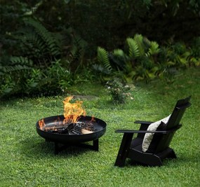Zahradní ohniště ferno ø 70 cm černé MUZZA