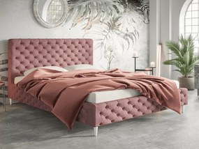 Luxusní postel 160x200 cm Mercedes Barva: Růžová - Jasmine 61