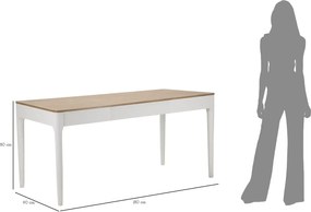 Jídelní stůl Matera 180 cm bílý/hnědý