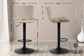Barová židle Emma umělá kůže – krémová